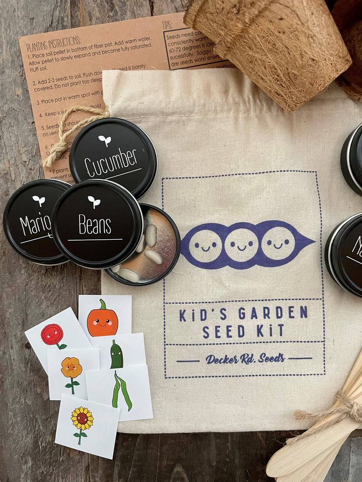 Kids Garden Seed Kit – Complete Starter Set with 6 Easy-to-Grow Seeds ...